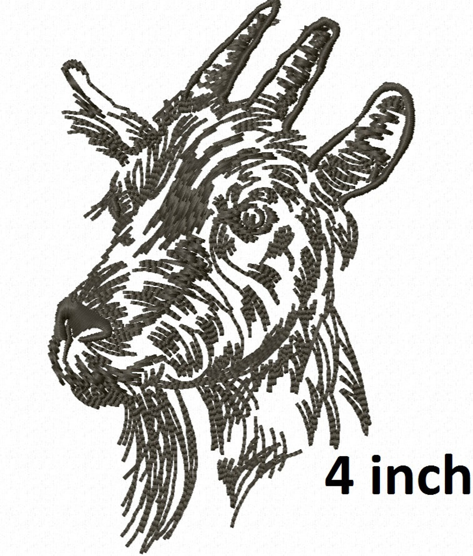Goat Head Machine Embroidery Design Tested - Etsy