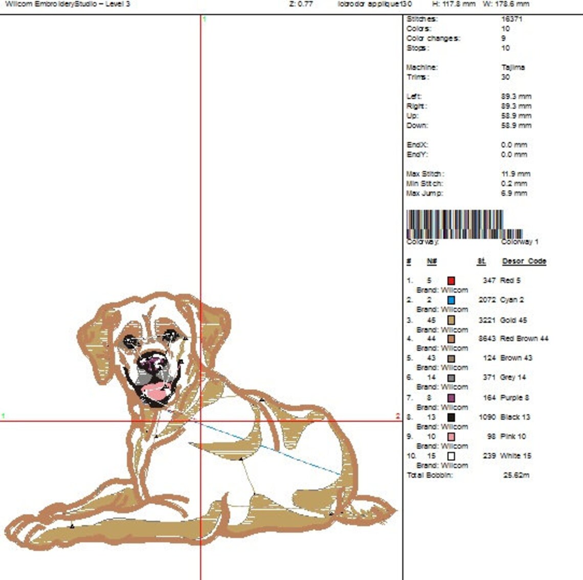 Labrador Applique Machine Embroidery Design | Etsy