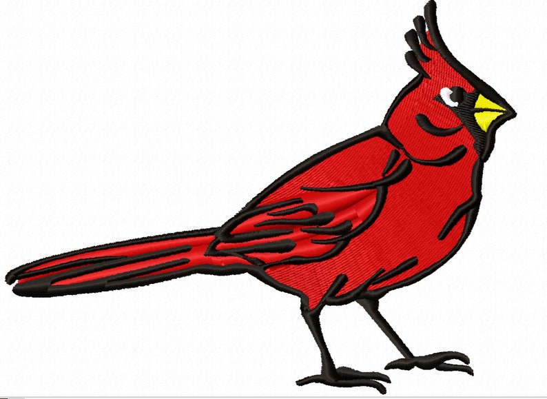 Cardinal Machine Embroidery Design - Etsy