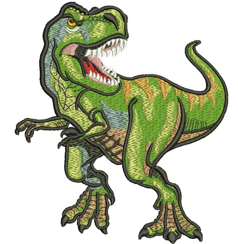 T Rex Dinosaur Tyrannosaurus Machine Embroidery Designs - Etsy