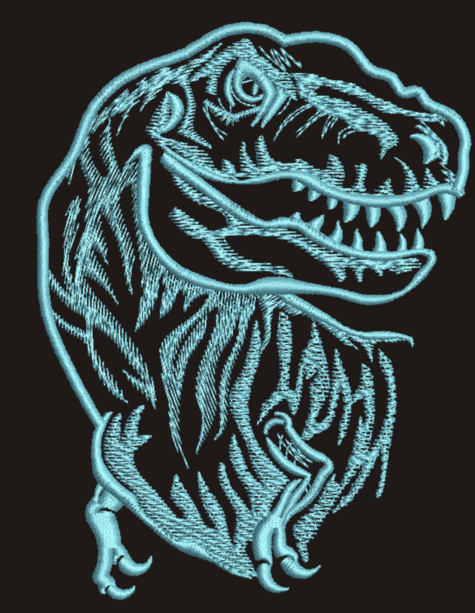 Dinosaur Tyrannosaurus Machine Embroidery Designs - Etsy