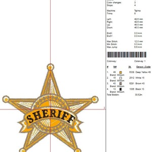 Sheriff Star Machine Embroidery Design - Etsy