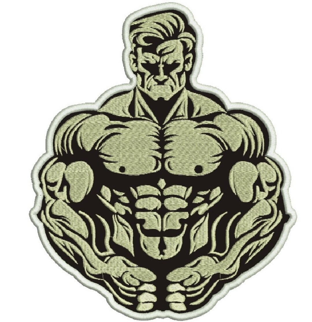 Body Builder Applique Machine Embroidery Design, Instant Download - Etsy