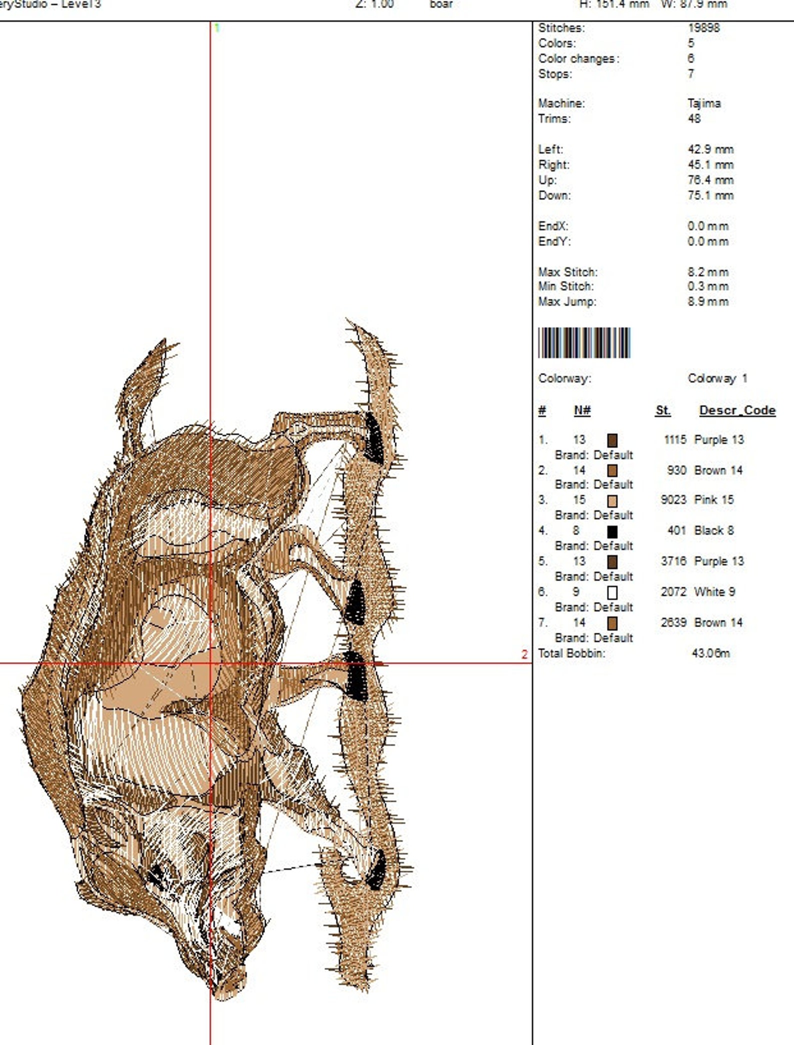 Boar machine Embroidery Designs INSTANT DOWNLOAD 6 7.4 Inc / - Etsy