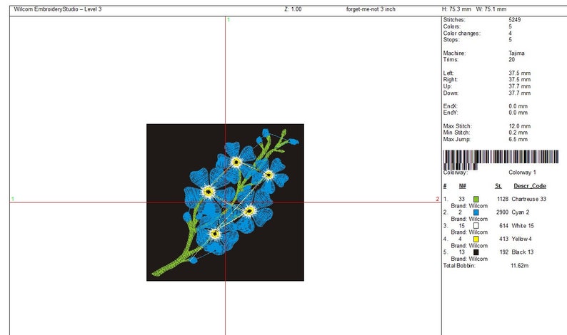 Forget-me-not Bunch Machine Embroidery Design Design - Etsy