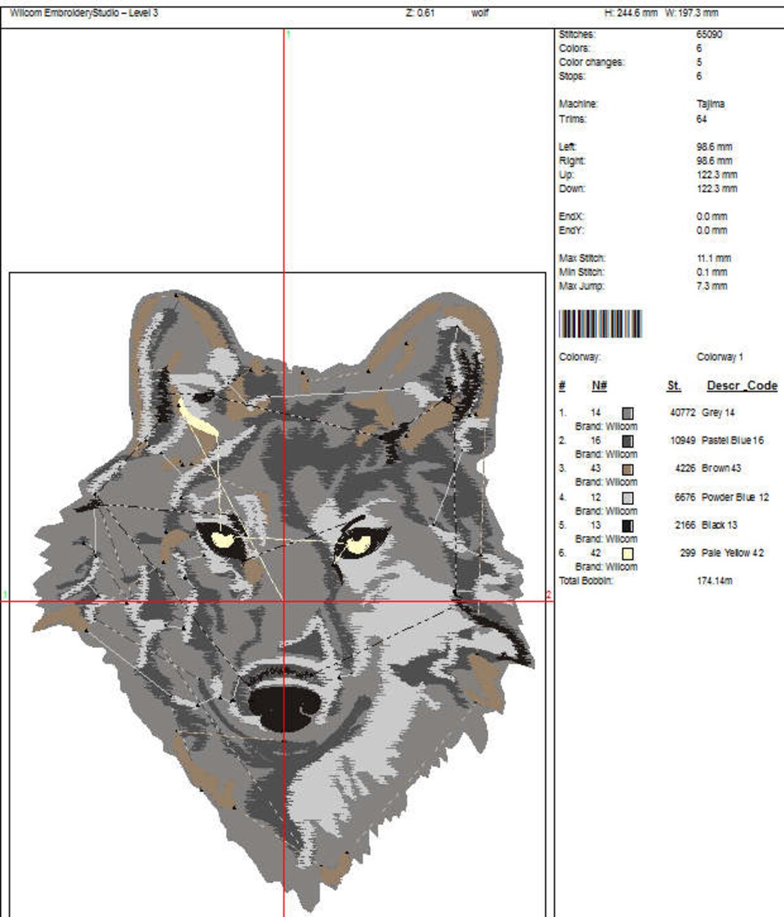 Wolf Head INSTANT DOWNLOAD Machine Embroidery Design | Etsy