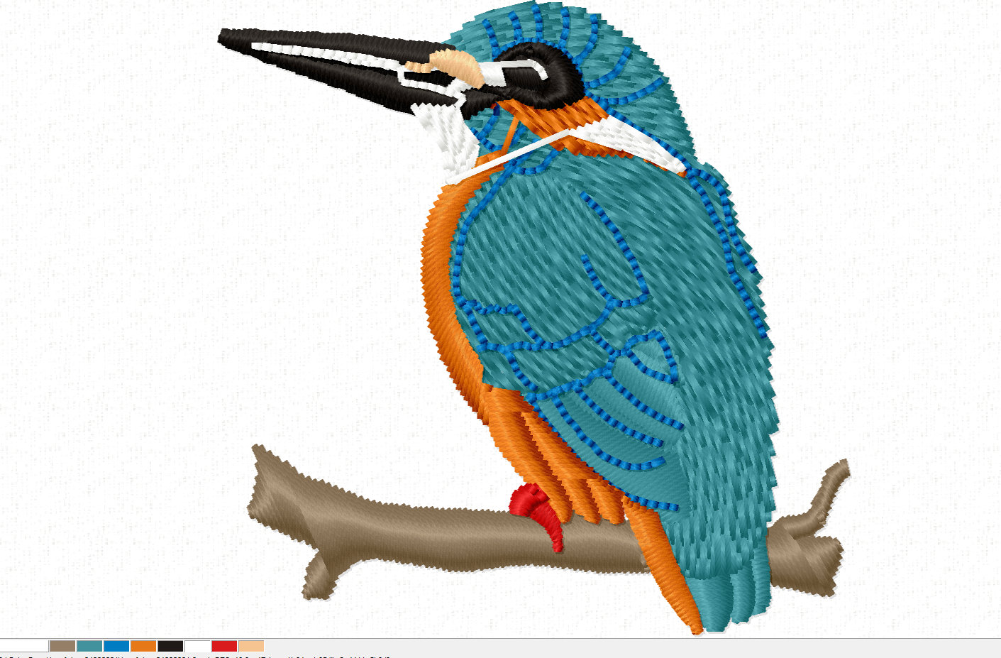 Kingfisher Machine Embroidery Design Tested - Etsy UK