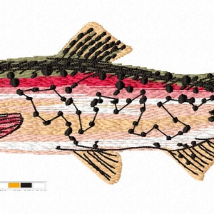 Cutthroat Trout Fisherman Embroidery Design - Etsy