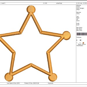 Star Machine Embroidery Design - Instant Download 4 X 4 - Etsy