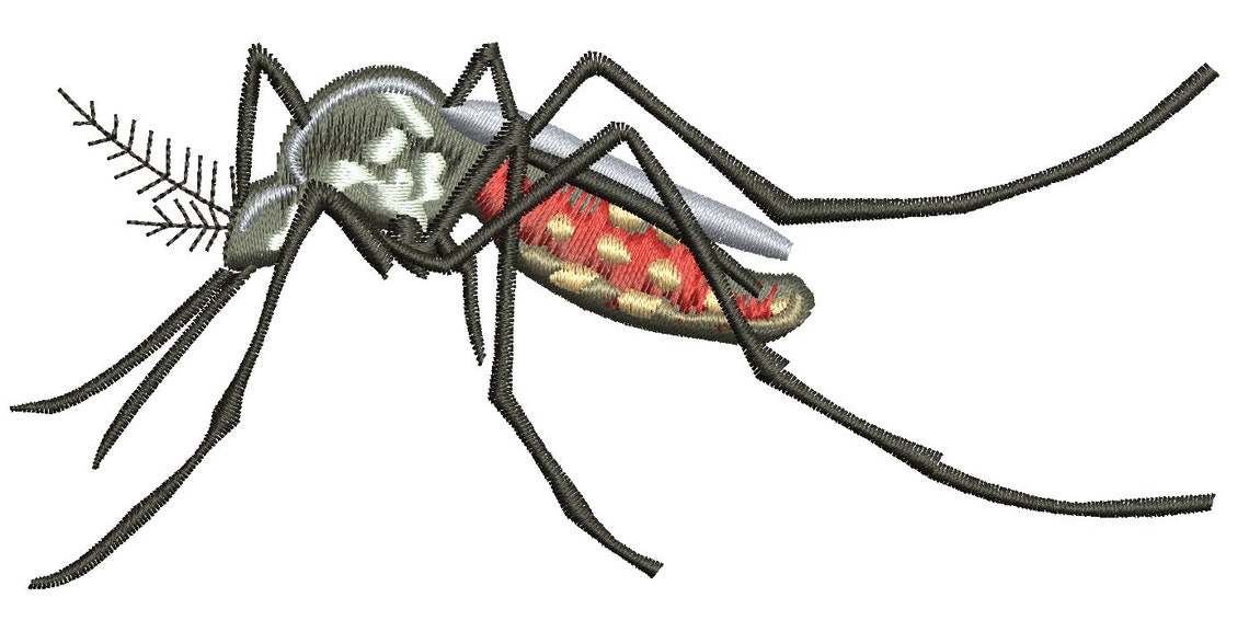Realistic Mosquito Machine Embroidery Design Tested - Etsy