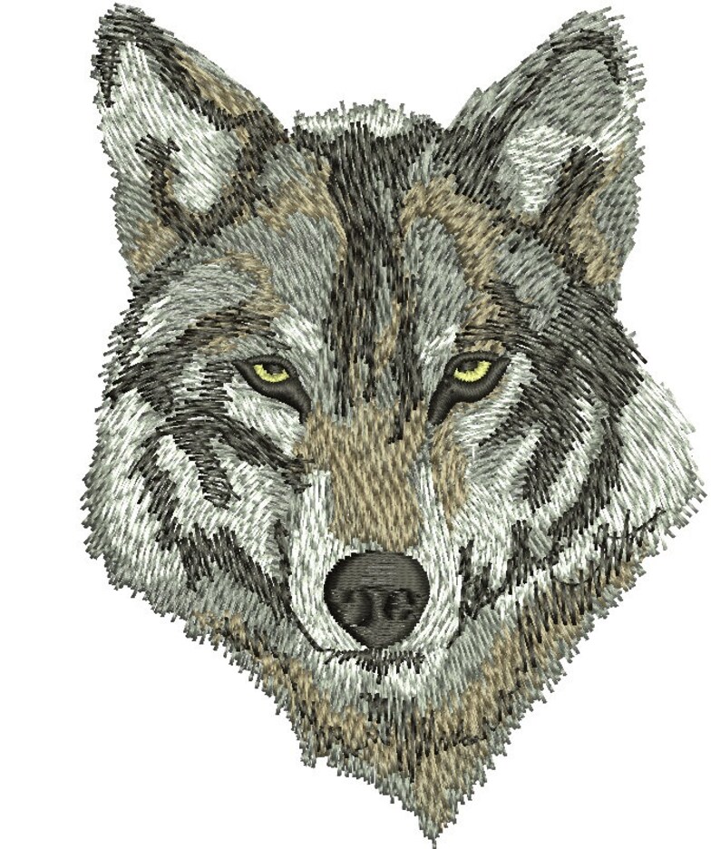 Wolf Head Machine Embroidery Design INSTANT DOWNLOAD - Etsy