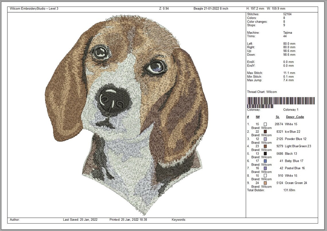 Beagle Dog Machine Embroidery Design / INSTANT DOWNLOAD / - Etsy