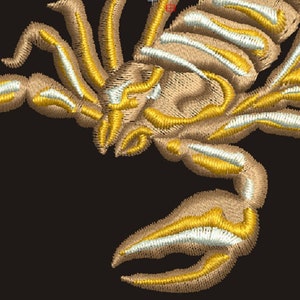 Glossy Scorpion Machine Embroidery Design - Etsy