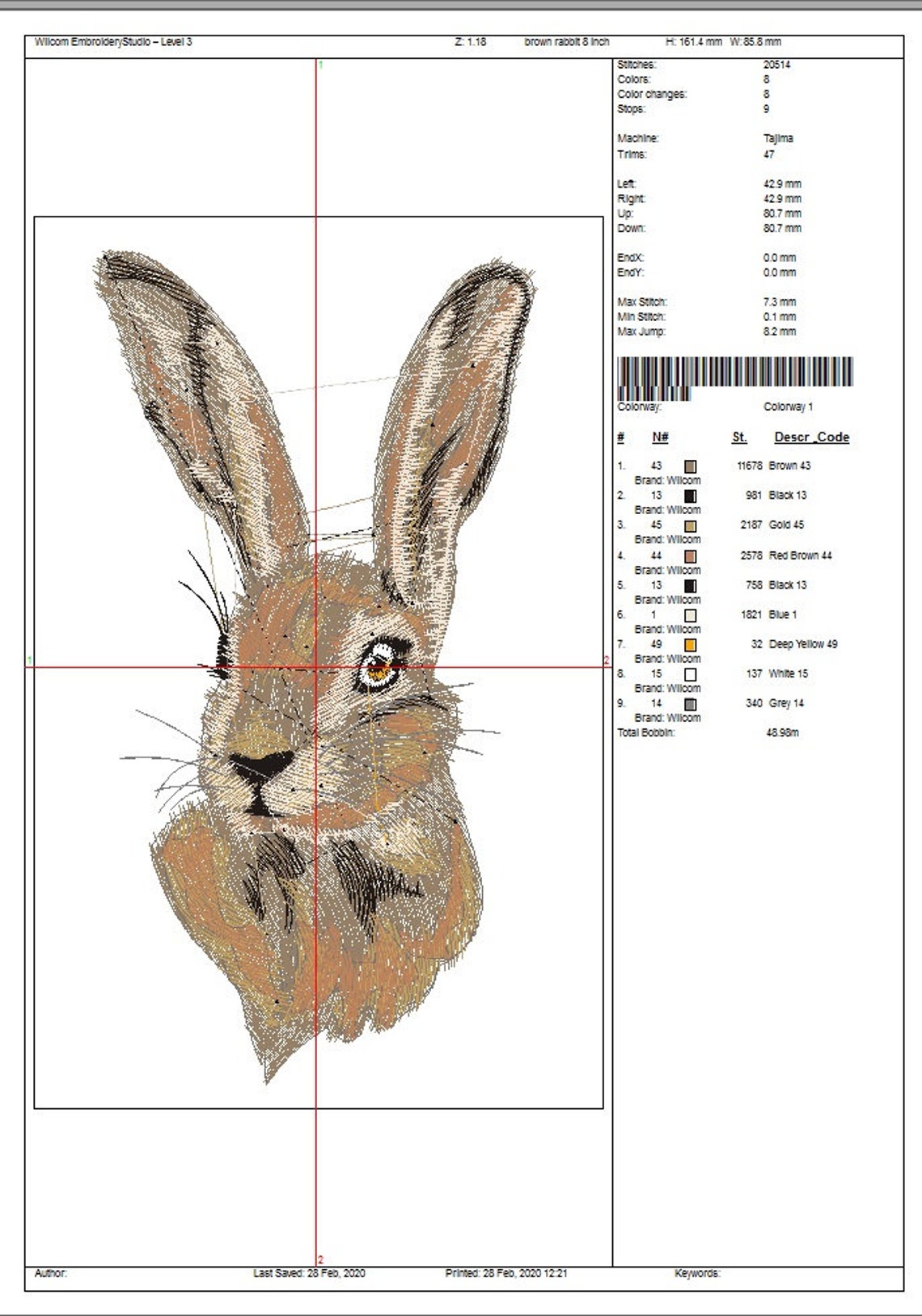 Brown Rabbit Wild Hare Machine Embroidery Design Tested - Etsy