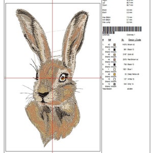 Brown Rabbit Wild Hare Machine Embroidery Design Tested - Etsy