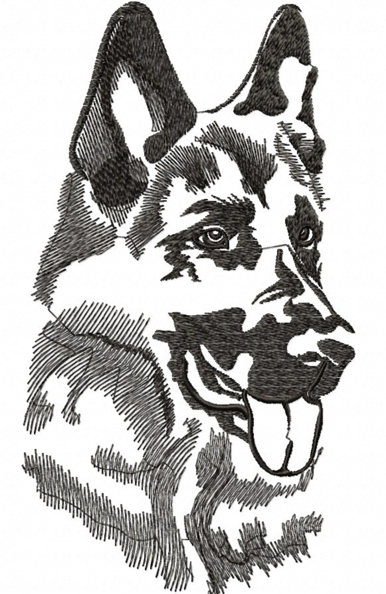 German Shepherd Machine Embroidery Design Instant Download - Etsy