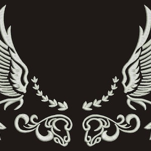 Wings Machine Embroidery Design - Etsy
