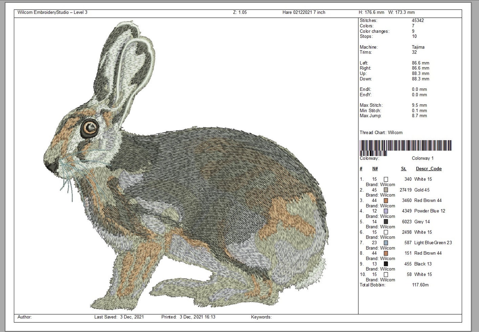 Hare Rabbit Embroidery Machine Embroidery Designs Design is - Etsy