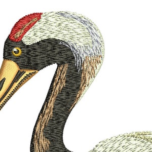 Manchurian Crane Embroidery Design - Etsy