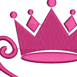 Pattern and Pink Crown - Machine Embroidery Design - Tested - Etsy