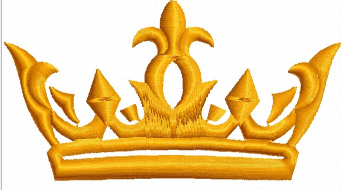 Crown Embroidery Design Design Tested | Etsy