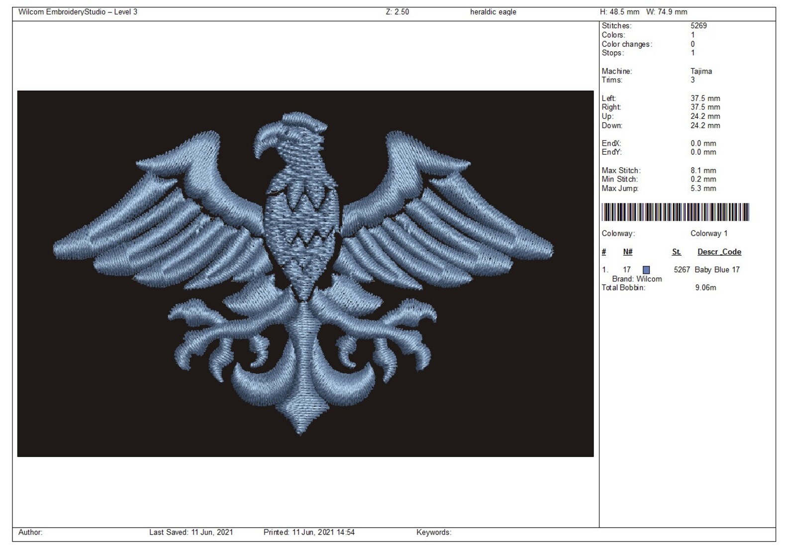 Heraldic Eagle Machine Embroidery Design - Etsy