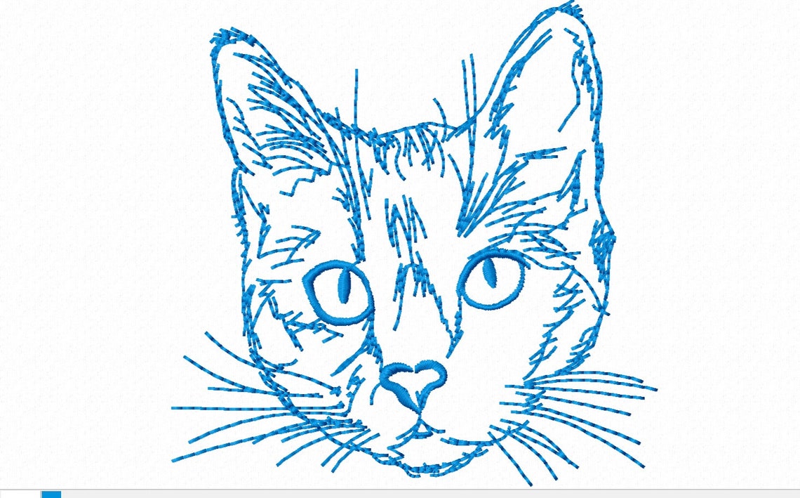 Red Work Cat 4 Sizes Machine Embroidery Designs - Etsy