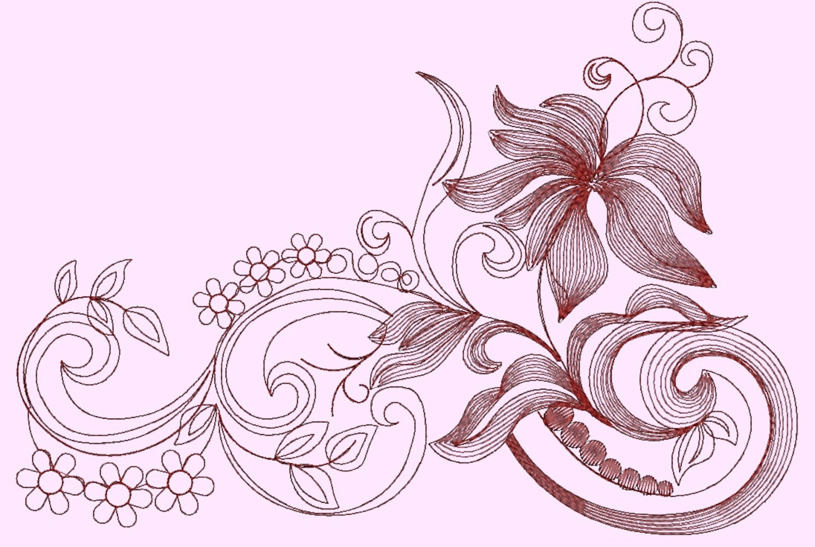 Border Embroidery Pattern Festoon Machine Embroidery - Etsy