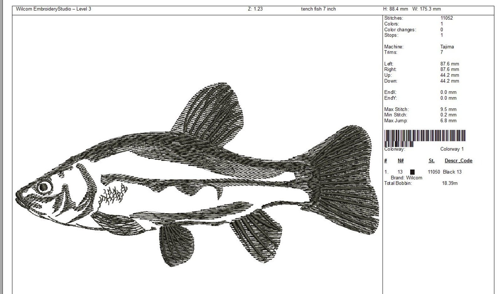 Tench Fish Machine Embroidery Design Instant Download - Etsy
