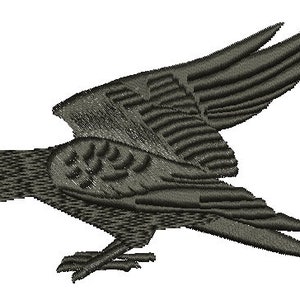 Raven Machine Embroidery Design - Etsy