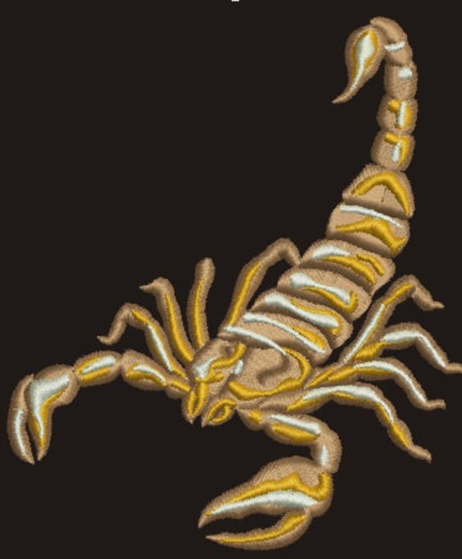 Glossy Scorpion Machine Embroidery Design | Etsy