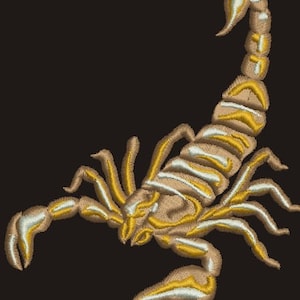 Glossy Scorpion Machine Embroidery Design - Etsy
