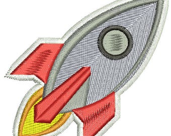 Rocket Machine Embroidery Applique Design, Rocket Applique, 4th ...