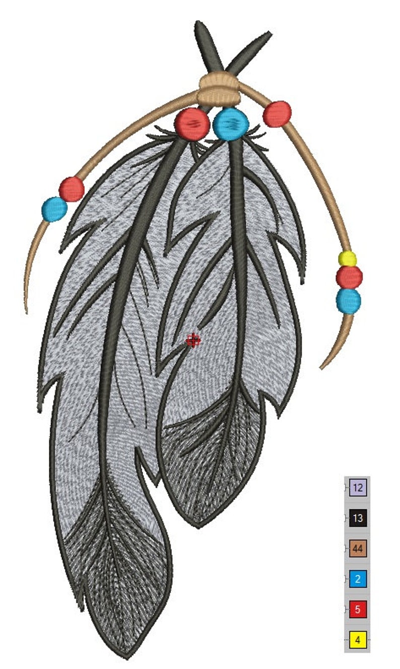 Feathers Machine Embroidery Design Etsy