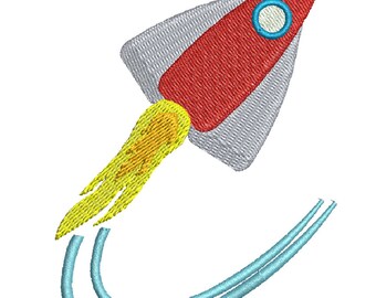 Rocket Machine Embroidery Applique Design, Rocket Applique, 4th ...