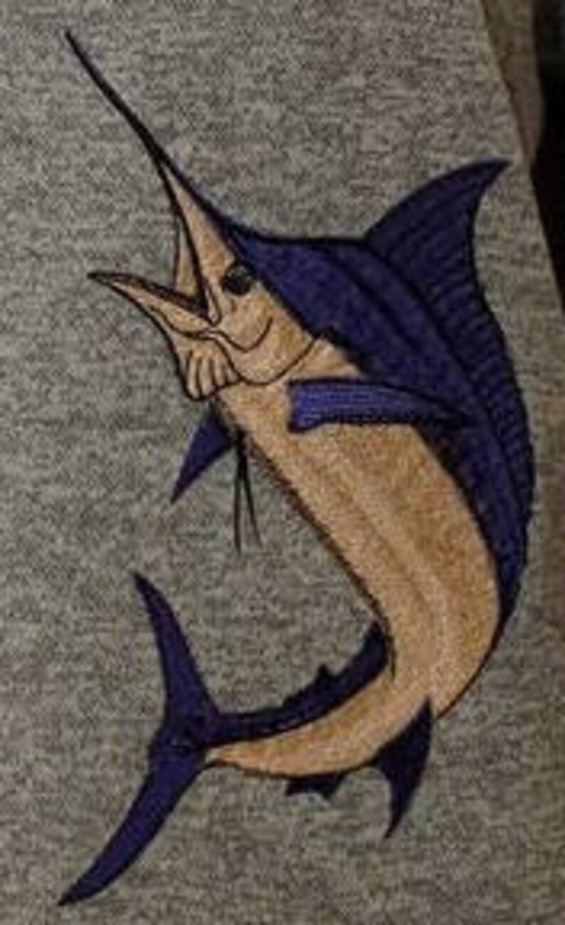 Swordfish / Marlin Embroidery Design Tested - Etsy