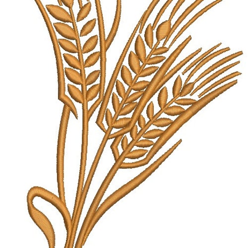 Sheaf of Wheat Tied With a Ribbon Machine Embroidery Designs - Etsy