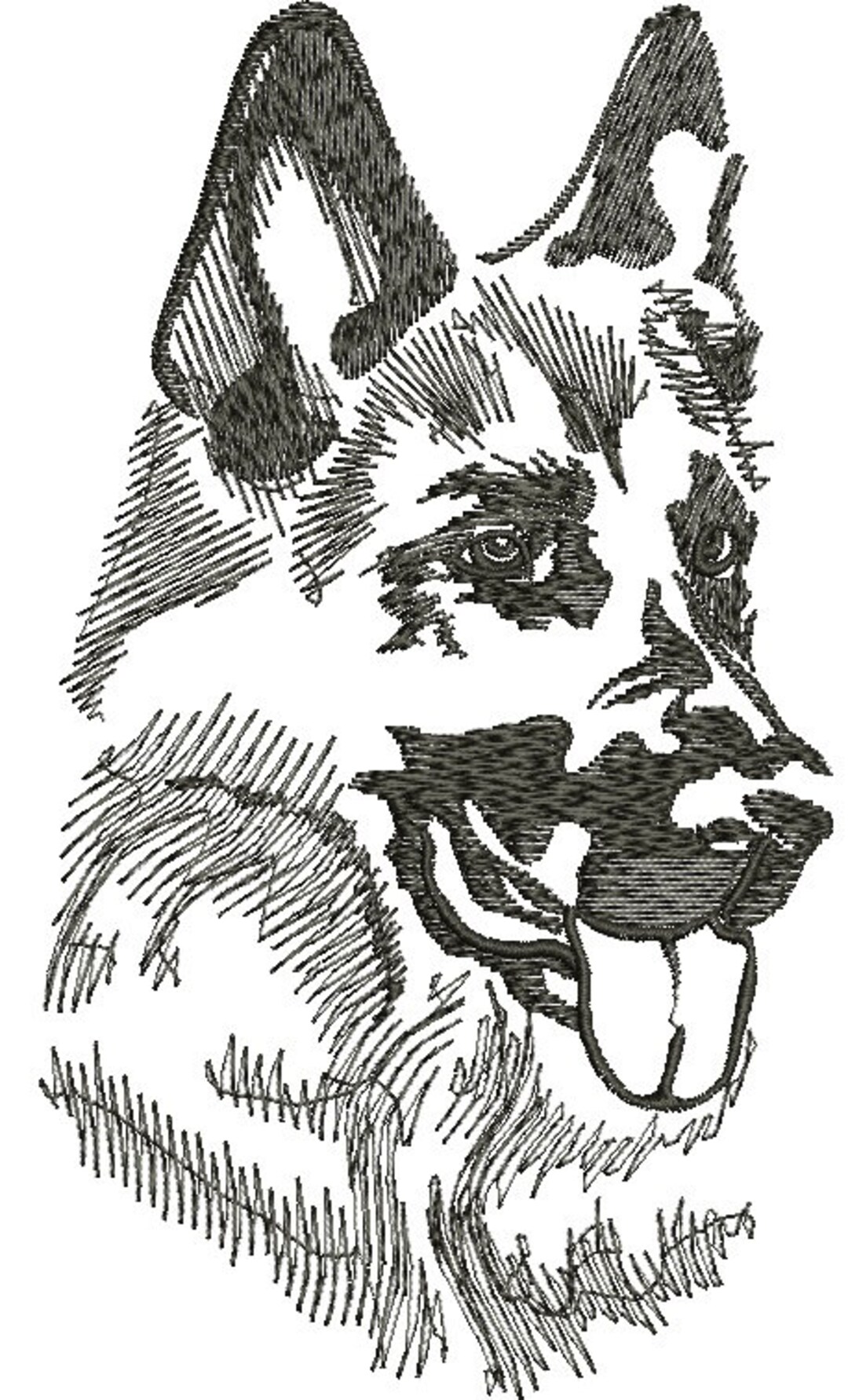 German Shepherd Machine Embroidery Design Instant Download - Etsy