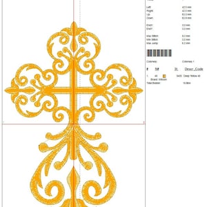 Cross Machine Embroidery Design, Christian Cross Embroidery and ...