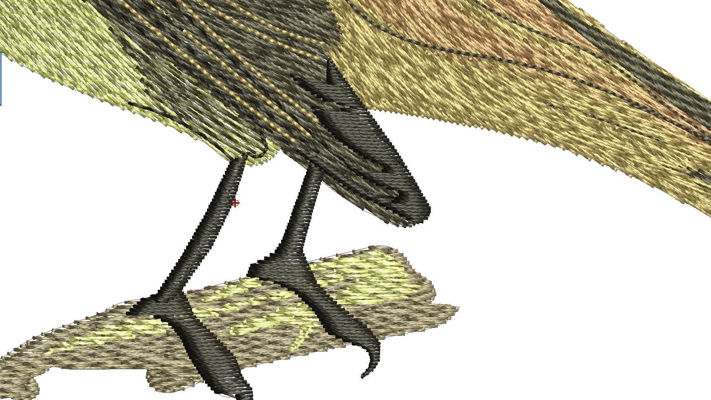 Nightingale on a Birch Branch Machine Embroidery Design - Etsy