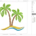 Tropical Island Embroidery Design Instantly Download - Etsy