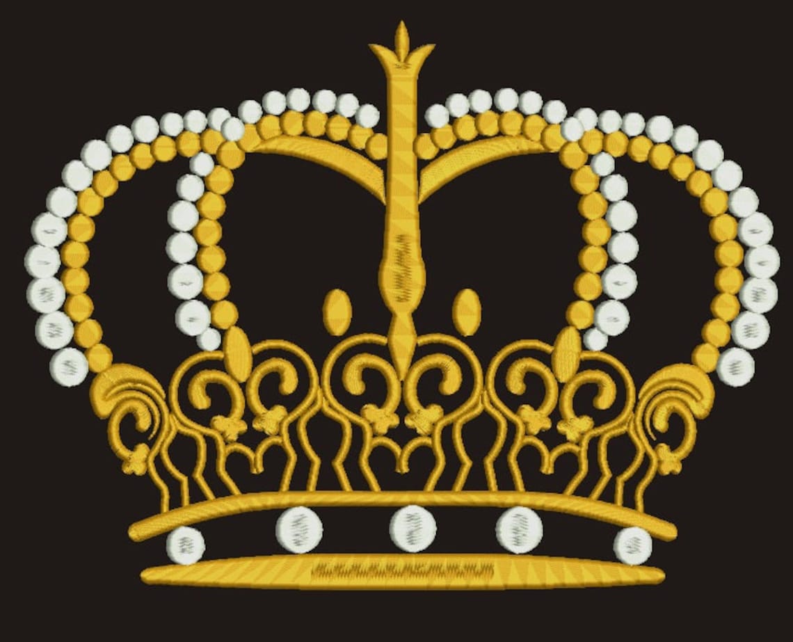 Crown Embroidery Design Design Tested - Etsy