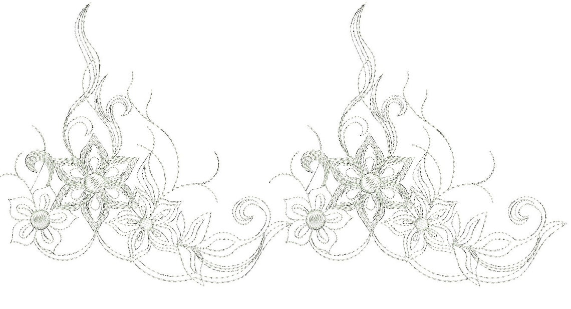 Border Embroidery Pattern Festoon Machine Embroidery - Etsy