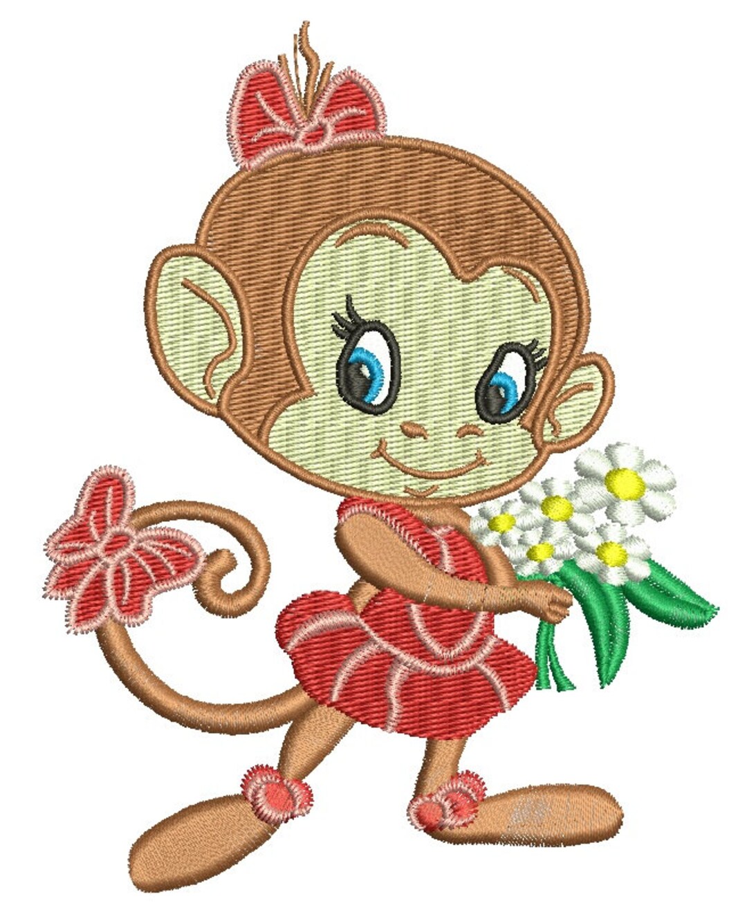 Monkey Machine Embroidery Design - Etsy