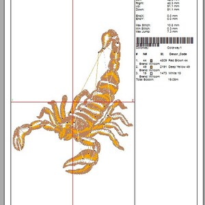 Glossy Scorpion Machine Embroidery Design - Etsy