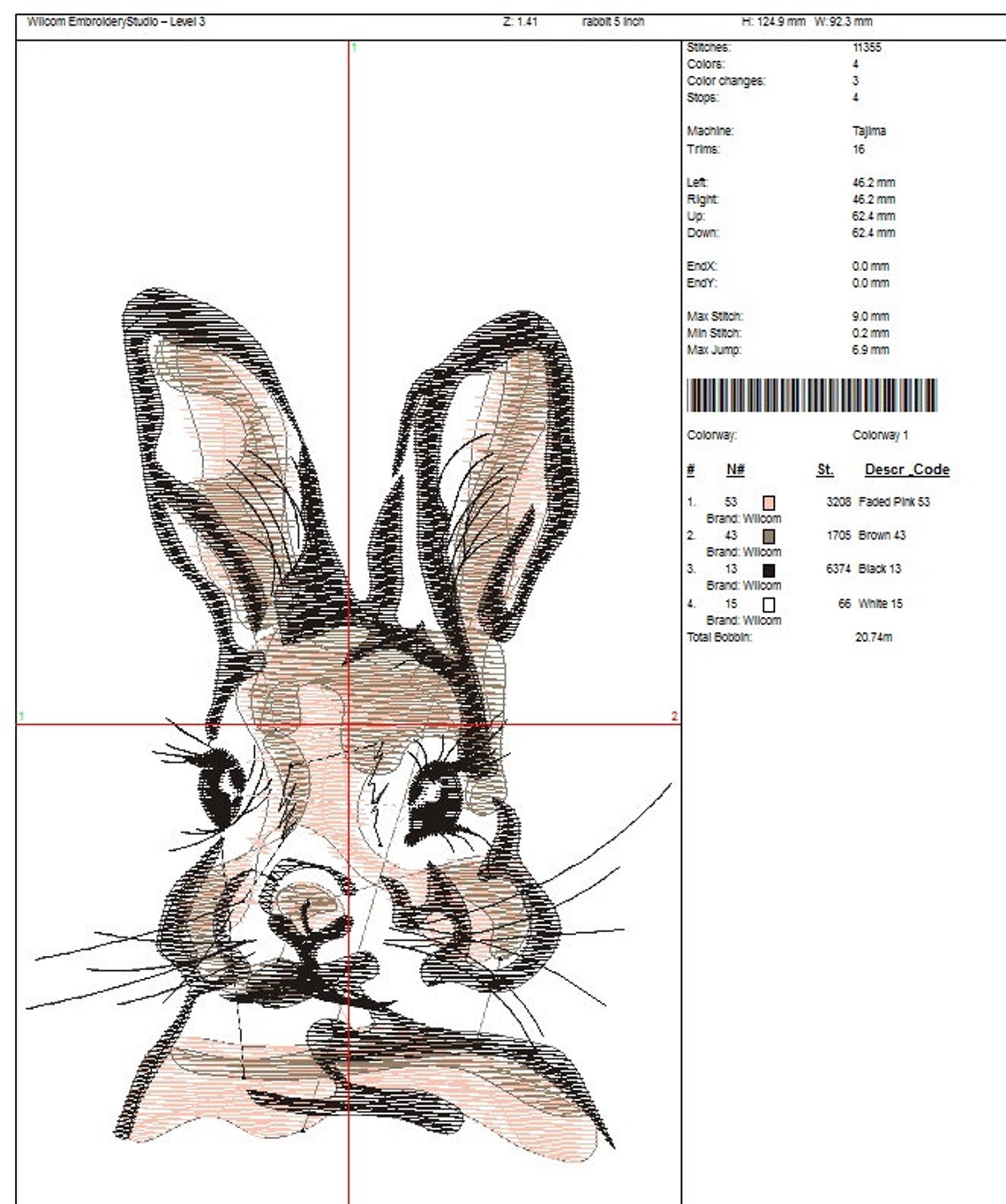 Vintage Rabbit Machine Embroidery Design and Graphics Formats | Etsy