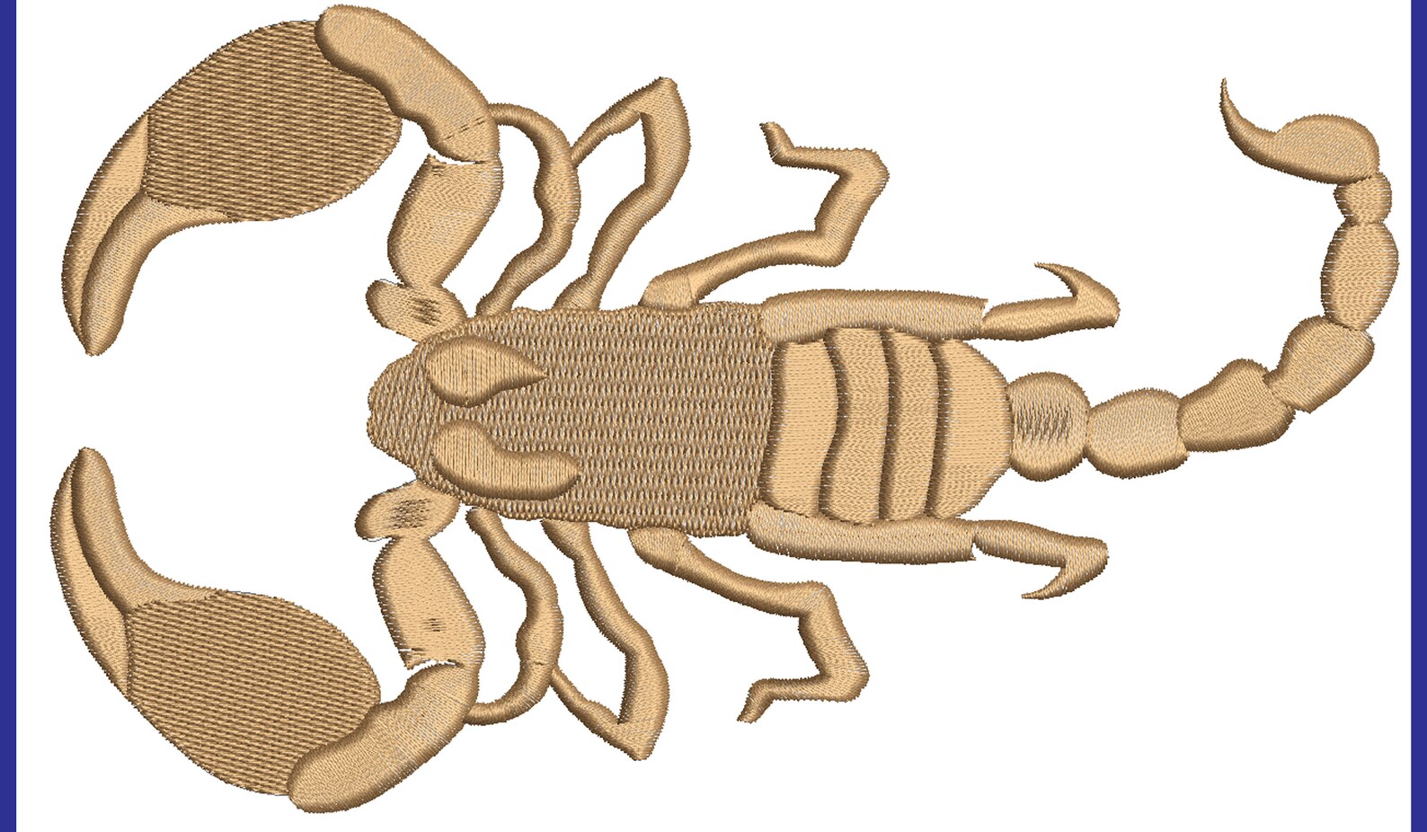 Brown Big Scorpion Machine Embroidery Design - Etsy