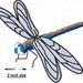Blu Dragonfly Machine Embroidery Design - Etsy