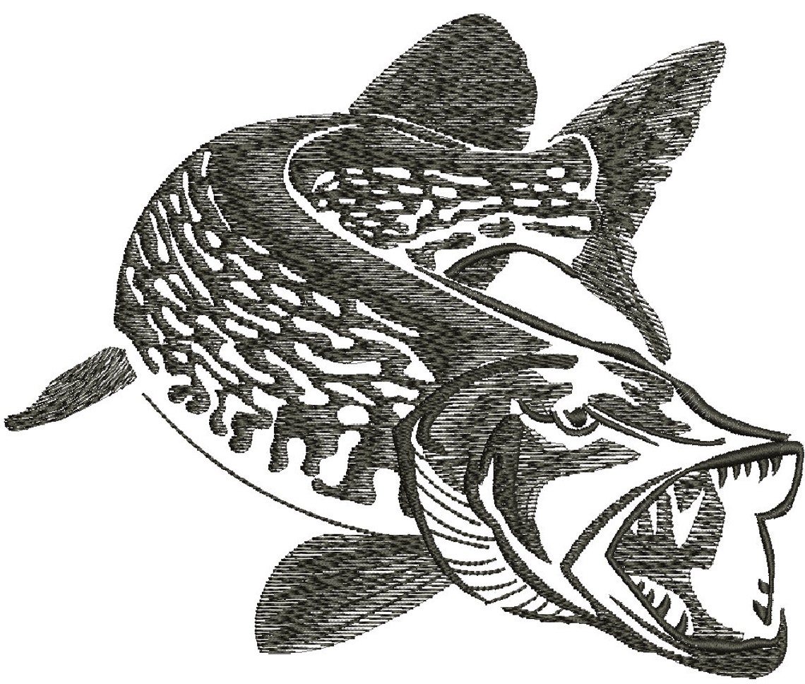 Pike Machine Embroidery Design Instant Download This is a - Etsy