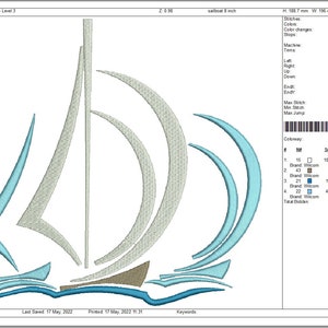 Sailboat - Machine Embroidery Design - Etsy